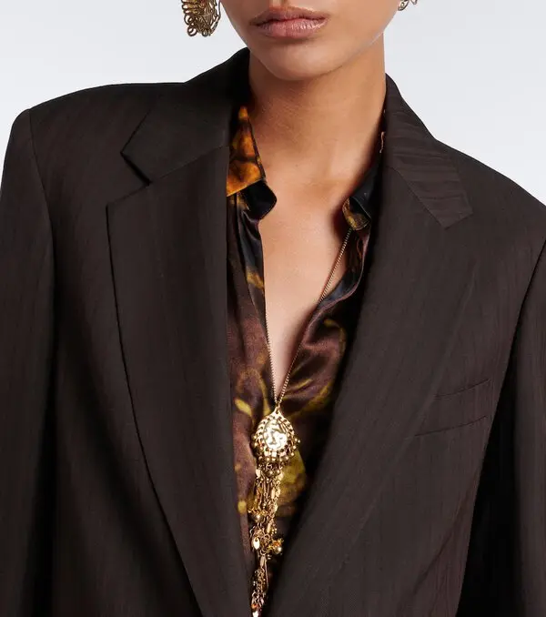 Dries Van Noten Chalk Stripe Single-breasted Blazer