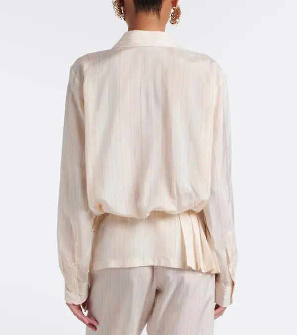 Dries Van Noten Striped Wrap Top