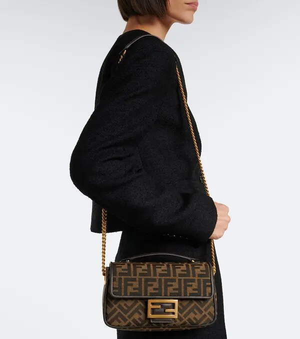 Fendi Baguette® Mini Ff Zucca Shoulder Bag