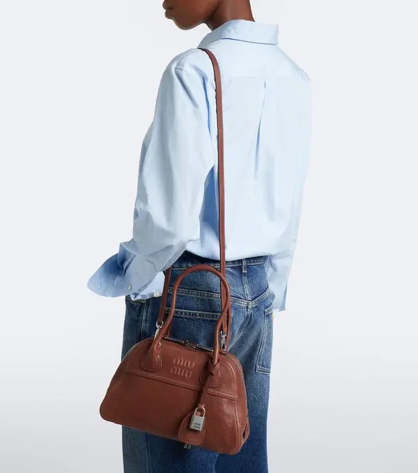 Miu Miu Vivant Leather Shoulder Bag
