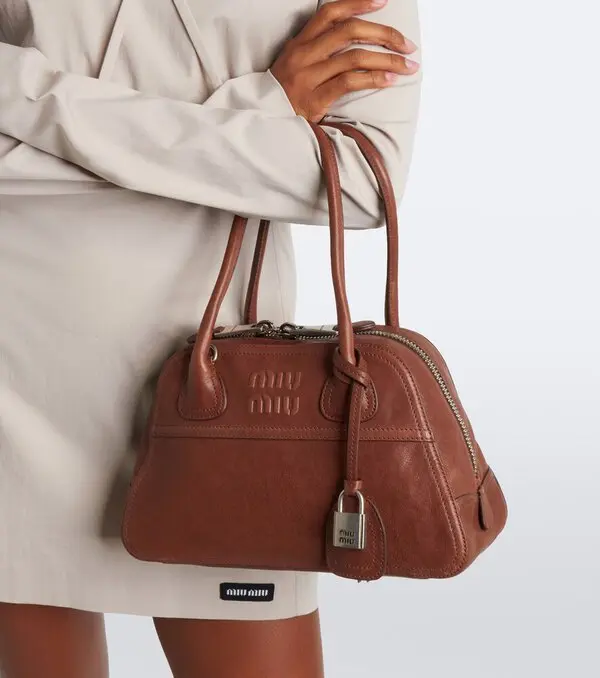 Miu Miu Vivant Leather Shoulder Bag