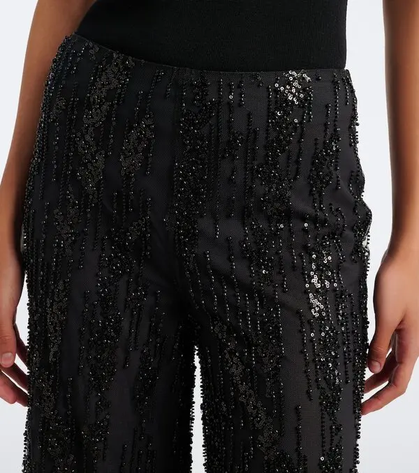 Staud Jayden Embellished Wide-leg Pants