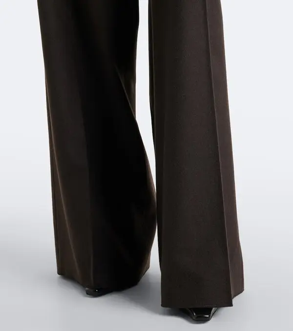 Max Mara Pleated Camel Hair Wide-leg Pants