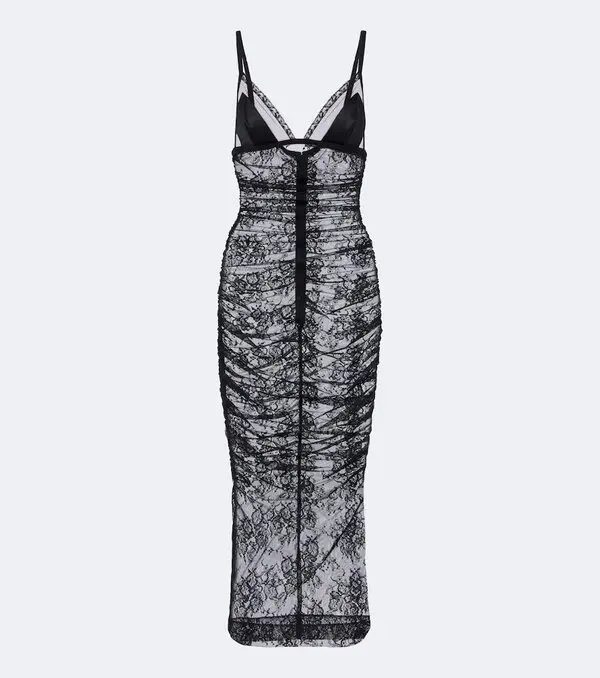 Dolce & Gabbana Sheer Lace Midi Dress