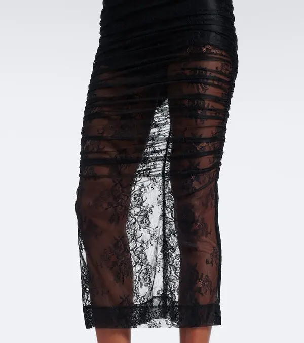 Dolce & Gabbana Sheer Lace Midi Dress