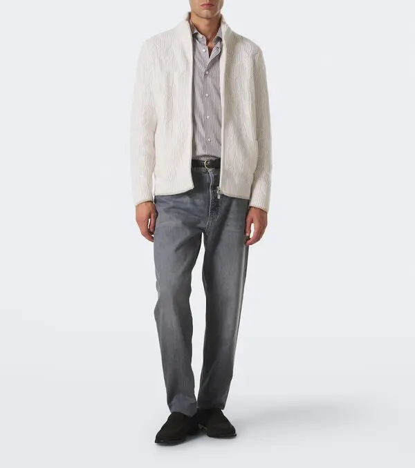 Fedeli Cable-knit Cashmere Cardigan