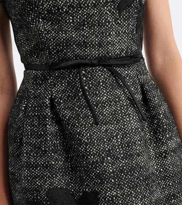 Erdem Embroidered Wool-blend Midi Dress