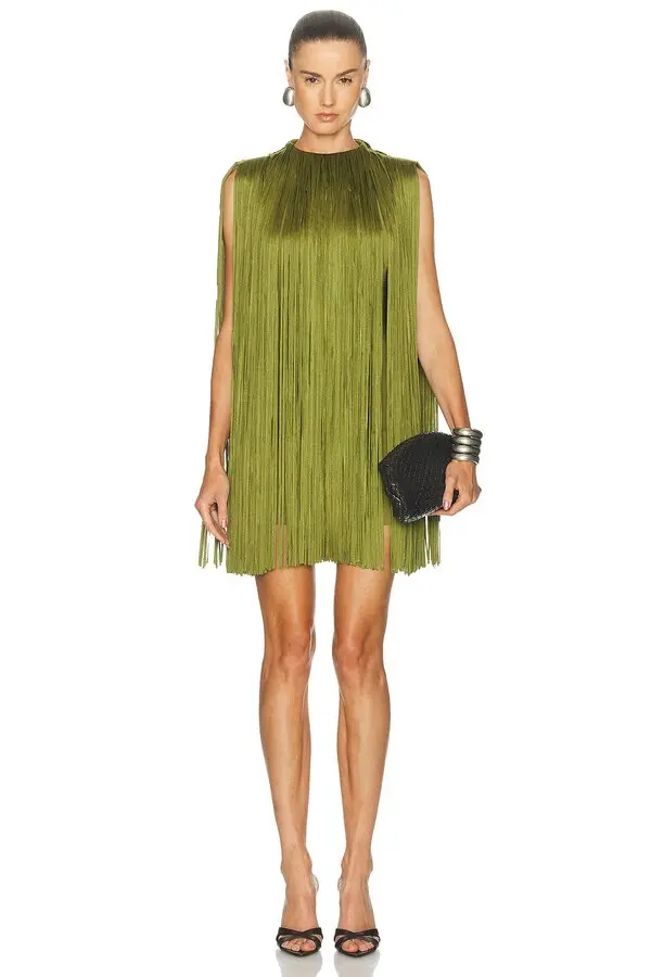 Cult Gaia Monica Dress In Green - Chive