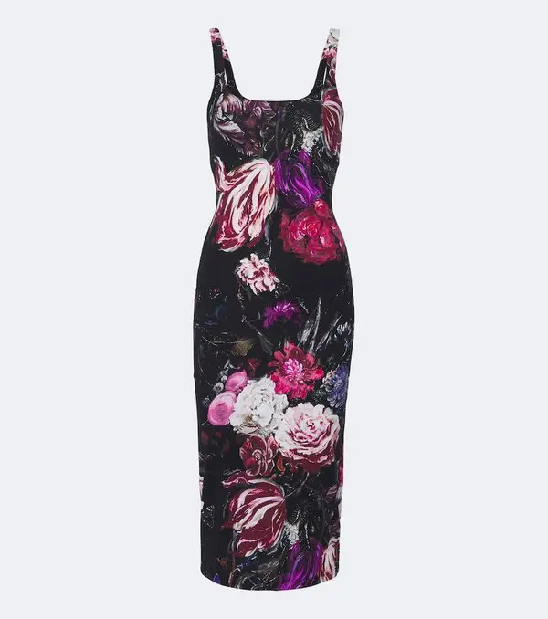 Roberto Cavalli Floral Midi Dress