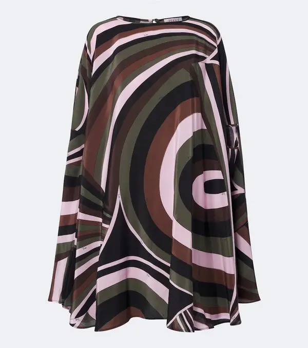 Emilio Pucci Iride Crêpe De Chine Silk Kaftan