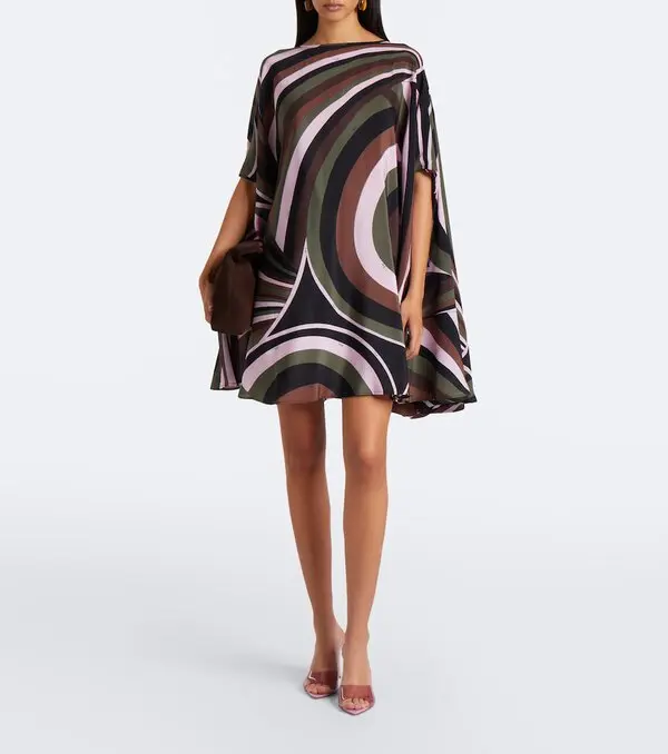 Emilio Pucci Iride Crêpe De Chine Silk Kaftan