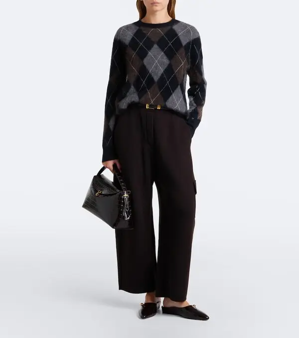 LISA YANG Azaria Cashmere Barrel-leg Pants - Brown