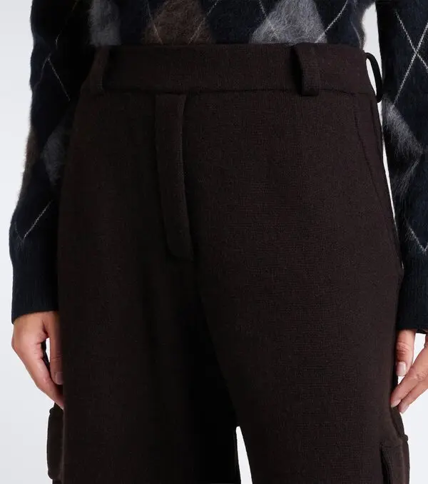 LISA YANG Azaria Cashmere Barrel-leg Pants - Brown