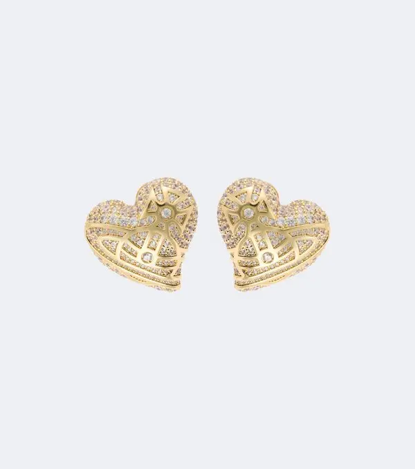 VIVIENNE WESTWOOD Evangeline Crystal-embellished Earrings - Gold
