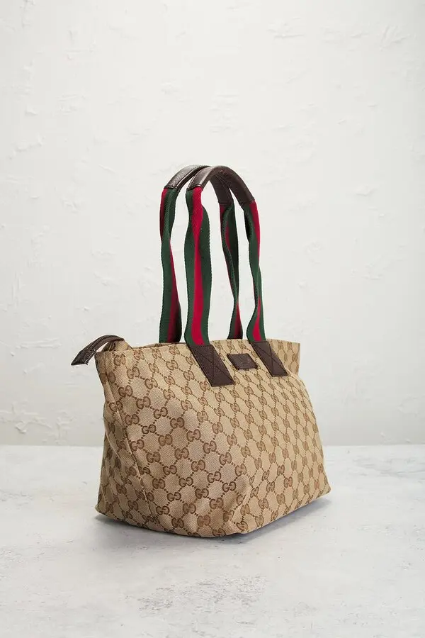 Gucci Web Bucket Tote Bag