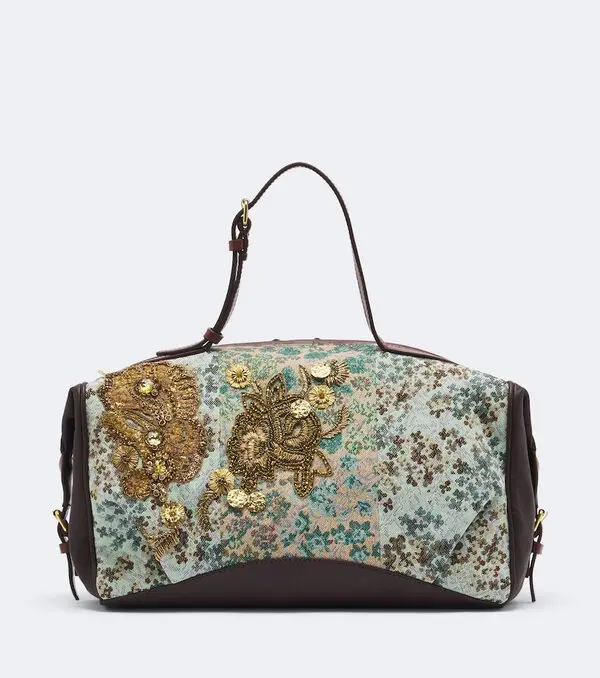 Dries Van Noten Embellished Bowling Bag