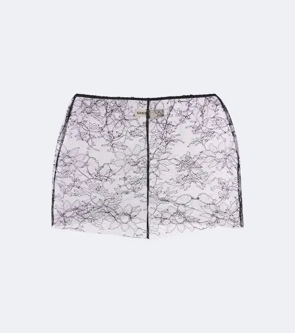 Khaite Tilly Sheer Lace Shorts