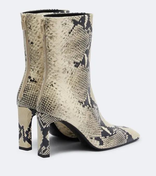 TOTEME Snake-effect Leather Ankle Boots