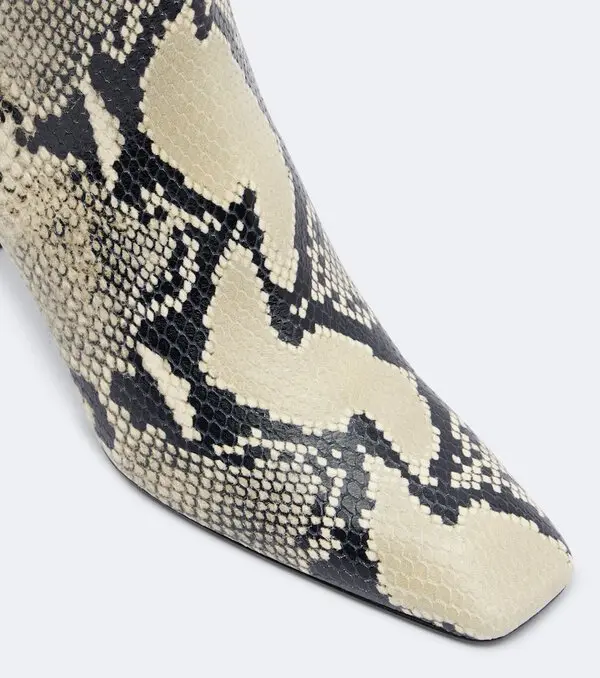 TOTEME Snake-effect Leather Ankle Boots