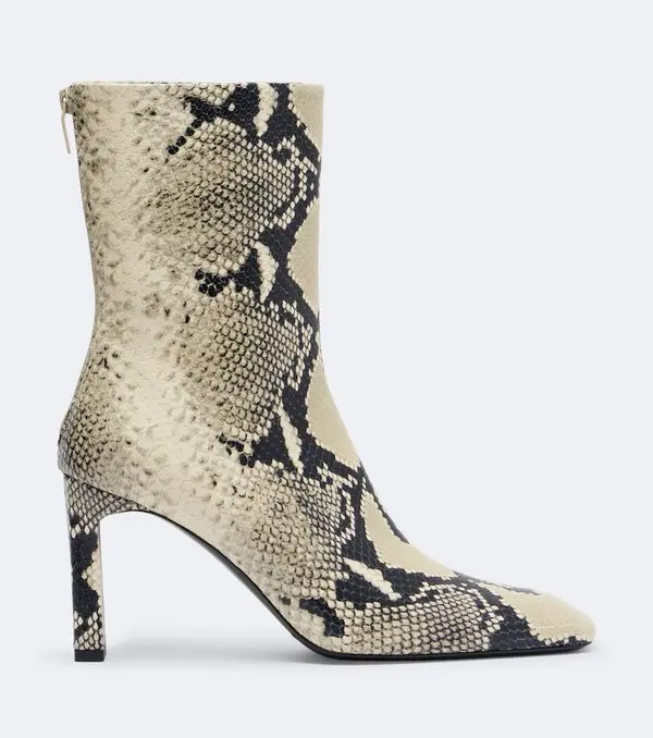 TOTEME Snake-effect Leather Ankle Boots