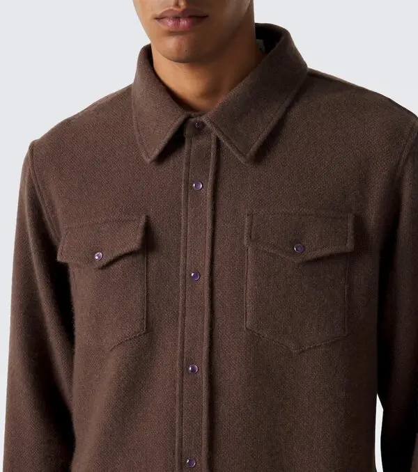 GOD'S TRUE CASHMERE Cashmere Shirt With Amethysts