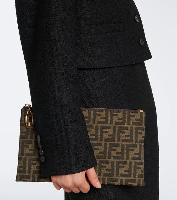 Fendi Tube Medium Ff Zucca Pouch