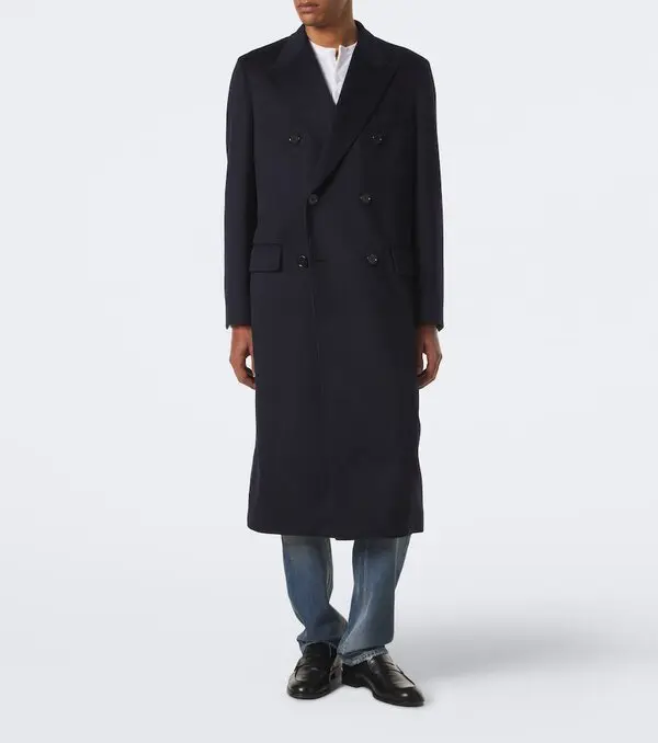 Dolce & Gabbana Double-breasted Virgin Wool Crêpe Coat