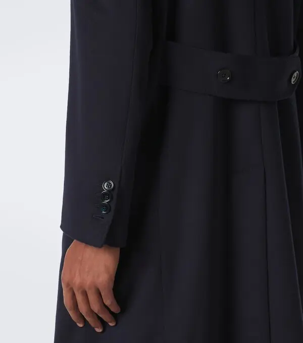 Dolce & Gabbana Double-breasted Virgin Wool Crêpe Coat