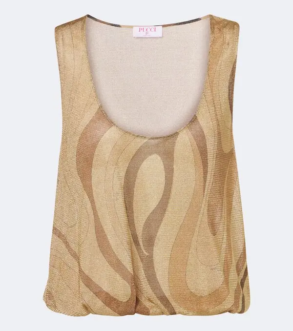 Emilio Pucci Marmo Lurex® Voile Top - Gold