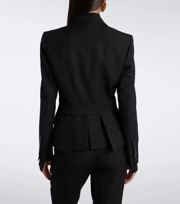 Nina Ricci Jacquard Wool-blend Double-breasted Blazer