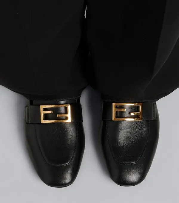 Fendi Tube Leather Driving Shoes