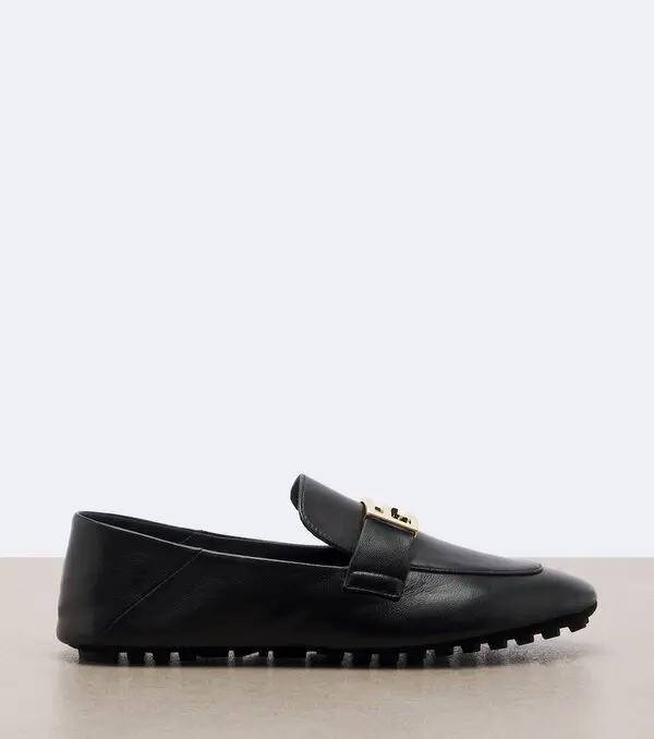 Fendi Tube Leather Driving Shoes
