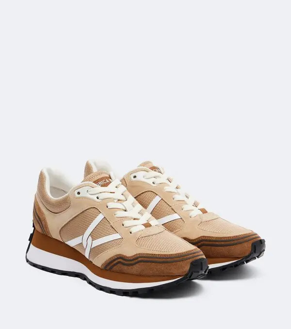 Veronica Beard Valentina Suede-trimmed Sneakers