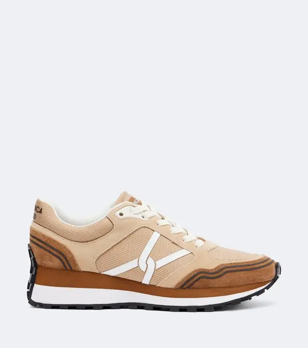 Veronica Beard Valentina Suede-trimmed Sneakers