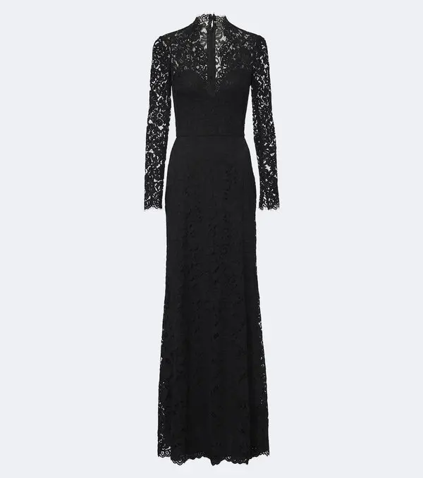 Monique Lhuillier Lace Cotton-blend Bustier Gown
