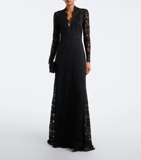 Monique Lhuillier Lace Cotton-blend Bustier Gown