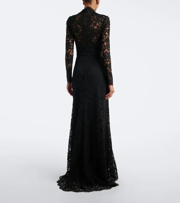 Monique Lhuillier Lace Cotton-blend Bustier Gown
