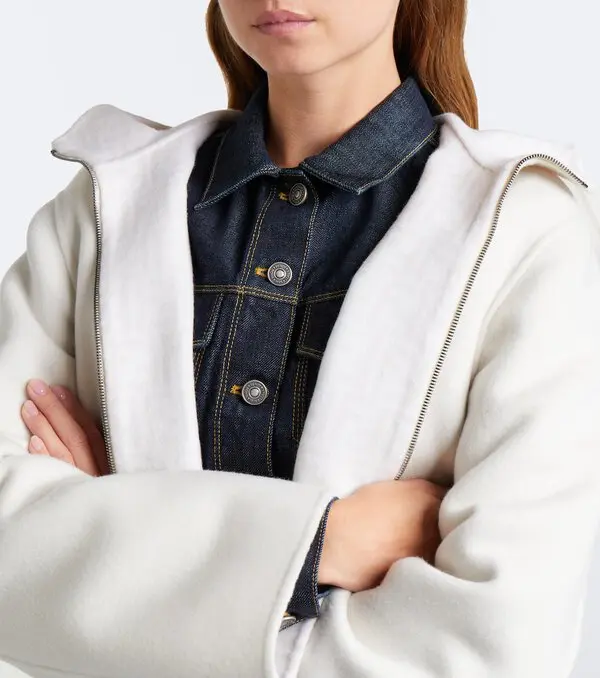 Fendi Hooded Wool And Silk Jacket