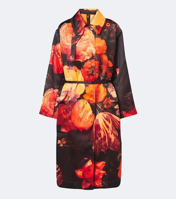Dries Van Noten Floral Belted Coat