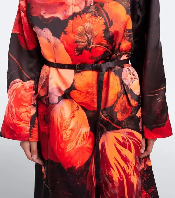 Dries Van Noten Floral Belted Coat