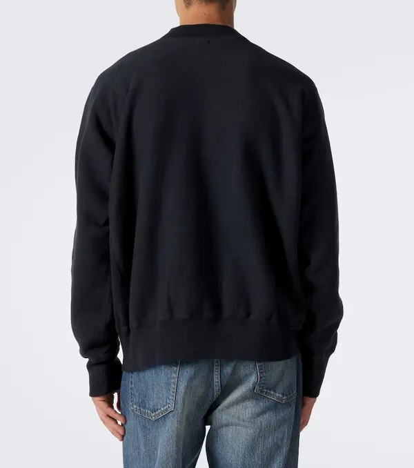 A.PRESSE Cotton Zip-up Sweater - Black
