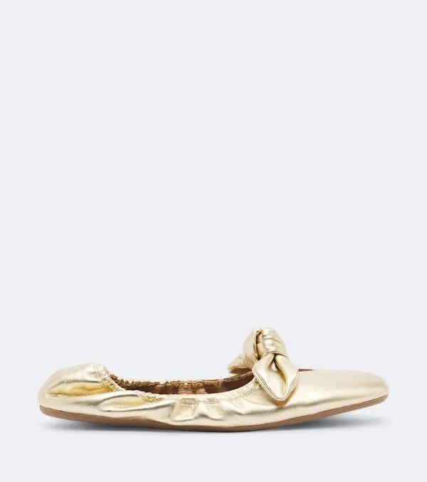 Zimmermann Carousel Metallic Leather Ballet Flats