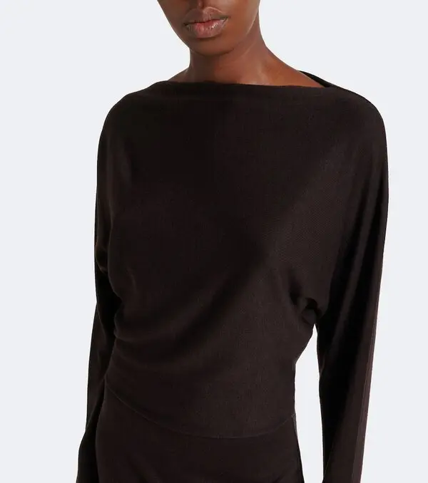 Vince Draped Sweater Dress - Brown