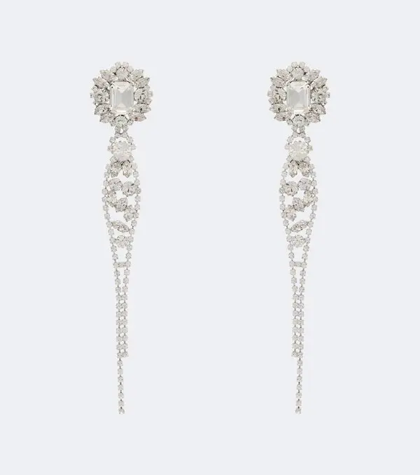 JENNIFER BEHR Sheila Embellished Drop Earrings - Transparent