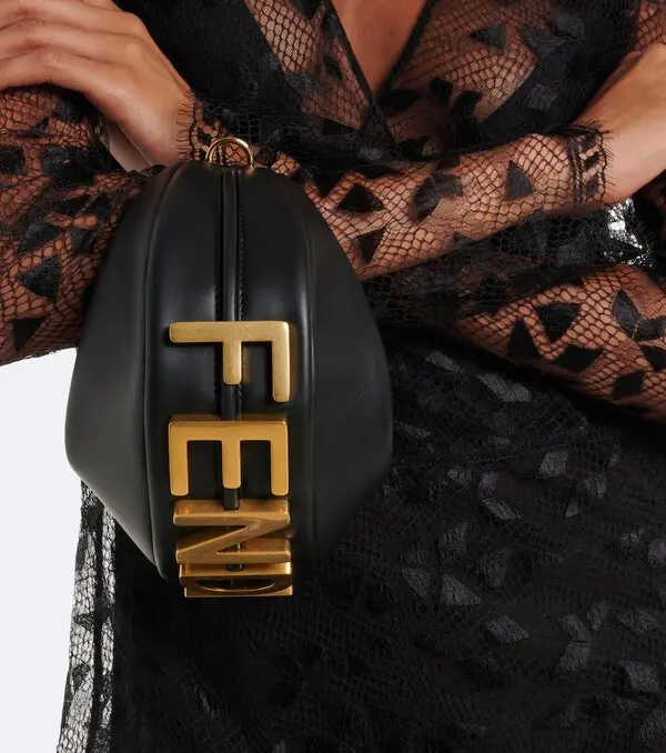 Fendi Graphy Mini Leather Shoulder Bag