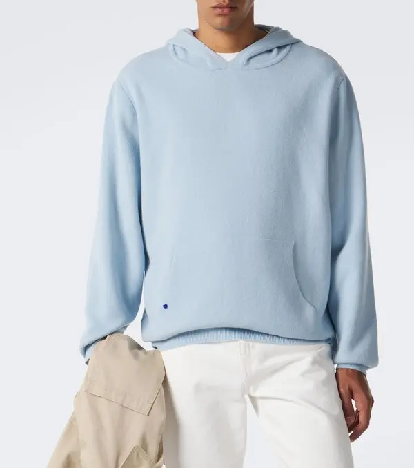 GOD'S TRUE CASHMERE Cashmere Hoodie With Lapis Lazuli