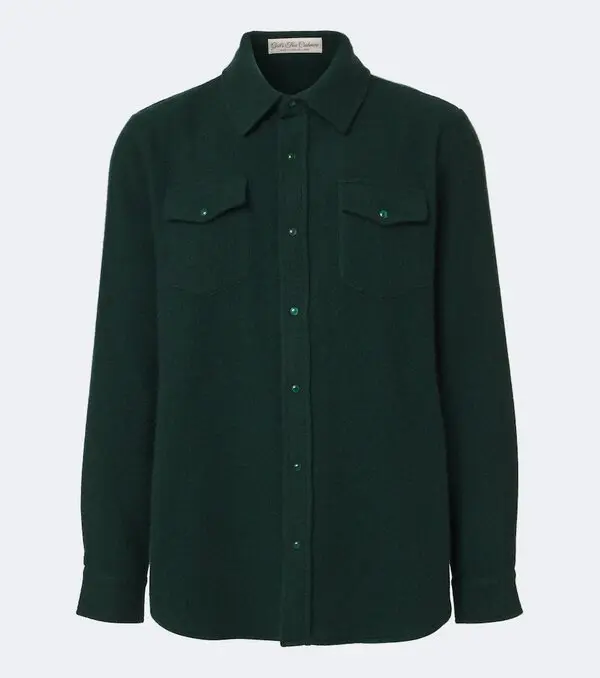 GOD'S TRUE CASHMERE Cashmere Shirt With Malachite