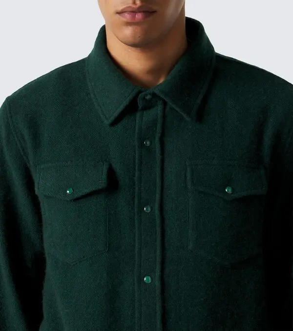 GOD'S TRUE CASHMERE Cashmere Shirt With Malachite