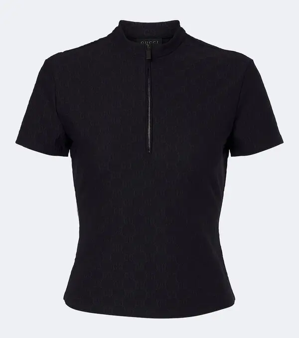 Gucci Gg Jacquard Jersey Top