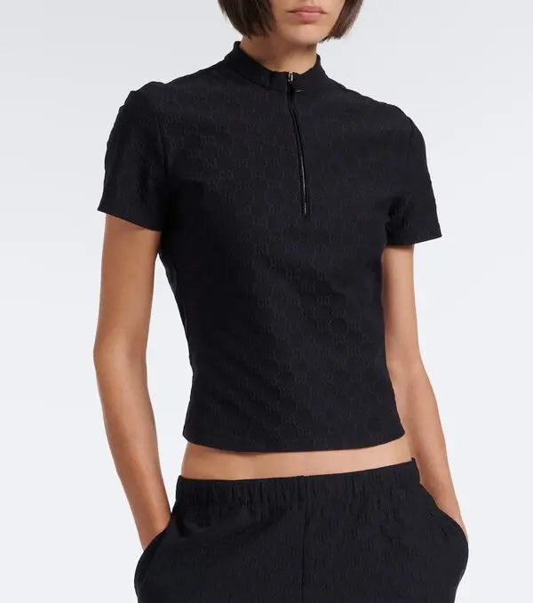 Gucci Gg Jacquard Jersey Top